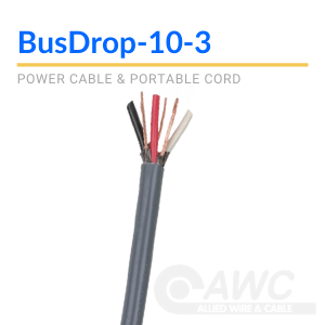 10/3 Bus Drop Cable | 10 AWG, 3 Conductor Bus Drop Cable
